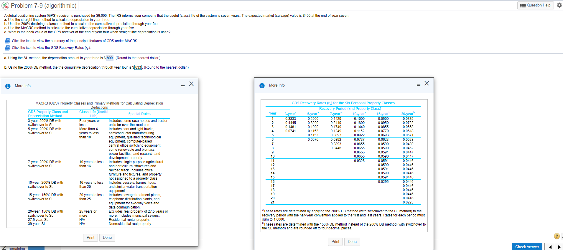 Problem 7-9 (algorithmic) Question Help o A global | Chegg.com