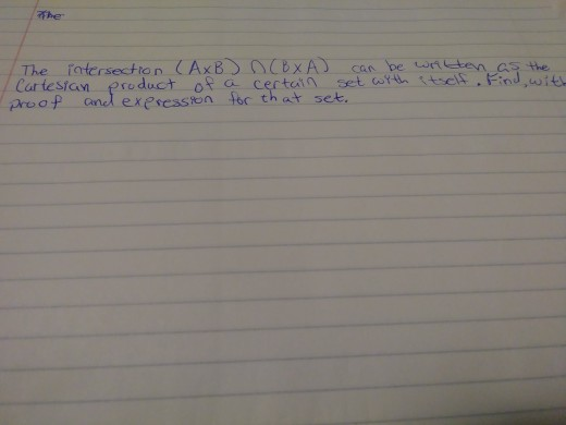 Solved The The intersection (AXB) n(BXA) can be written as | Chegg.com