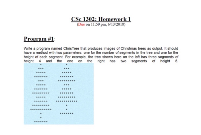 Solved CSc 1302: Homework 1 Due on 1:59 pm, 6/13/2018) | Chegg.com