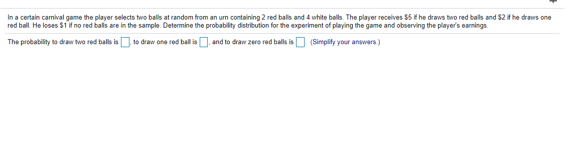 Solved In a certain carnival game the player selects two | Chegg.com