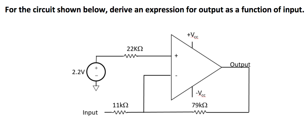 Solved For the circuit shown below, derive an expression for | Chegg.com