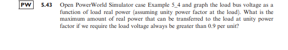 Solved Open Powerworld Simulator Case Example 54 And Graph 