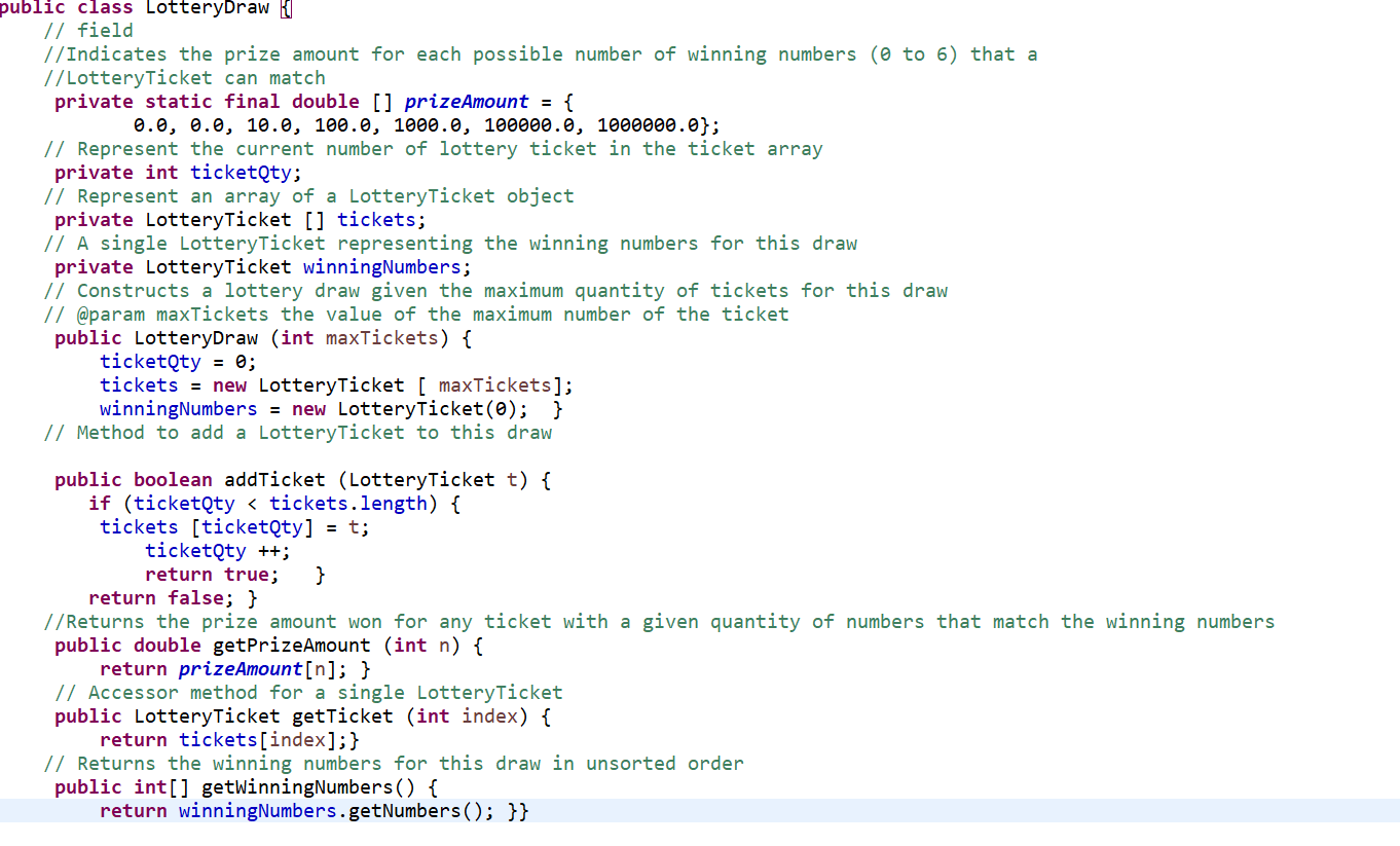 Solved Part A: Create a new version of the LotteryTicket | Chegg.com