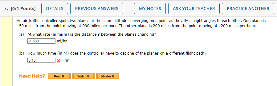 Solved An air traffic controller spots two planes at the | Chegg.com