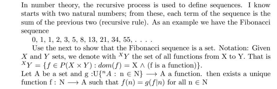 In number theory, the recursive process is used to | Chegg.com