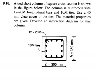 8.10. A tied short column of square cross-section is | Chegg.com