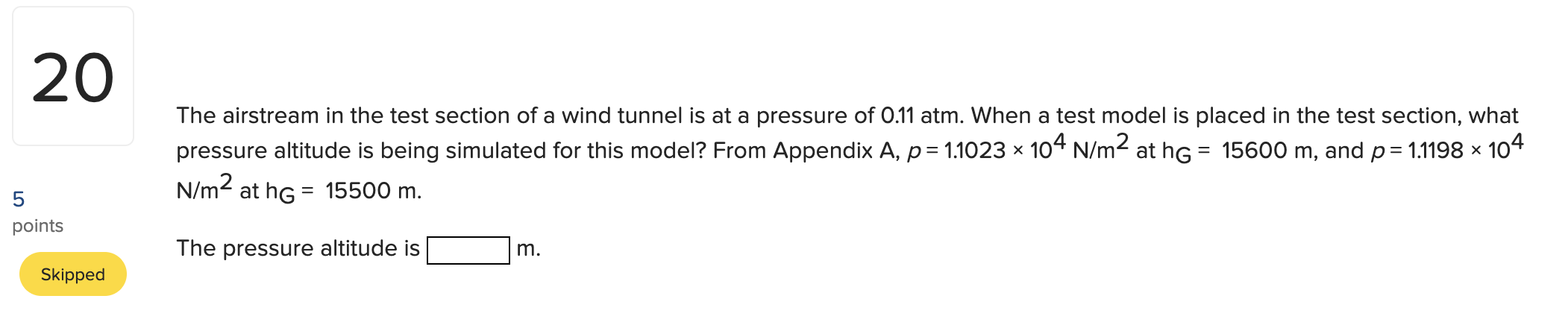 Solved The airstream in the test section of a wind tunnel is | Chegg.com