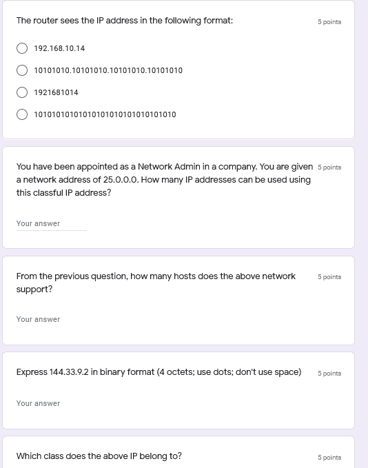 Solved Computer Networks MCQ And Short ion 1 A Chegg