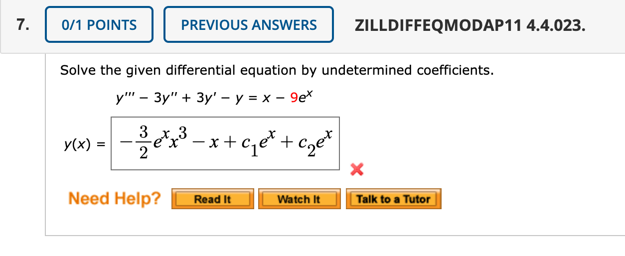 Solved 0/1 POINTS PREVIOUS ANSWERS ZILLDIFFEQMODAP11 | Chegg.com