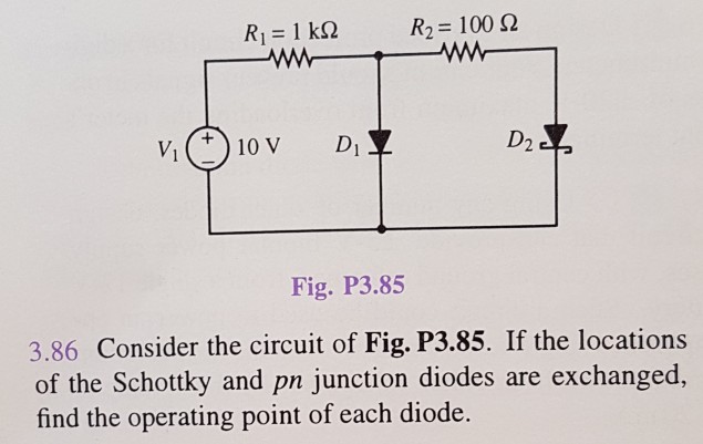 Solved R2-100 Ω Fig. P3.85 3.86 Consider the circuit of Fig. | Chegg.com