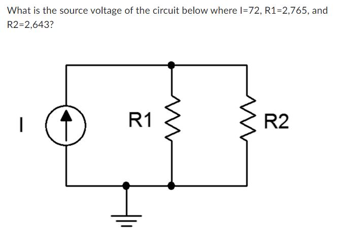Solved What is the source voltage of the circuit below where | Chegg.com