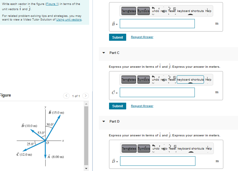 Solved Write each vector in the figure (Figure 1) in terms | Chegg.com