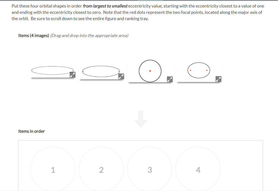 Solved Put these four orbital shapes in order from largest | Chegg.com