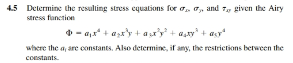 Solved 5 Determine the resulting stress equations for σx,σy, | Chegg.com