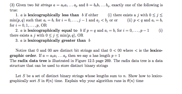 (3) Given two bit strings a = aoai true: ap and | Chegg.com