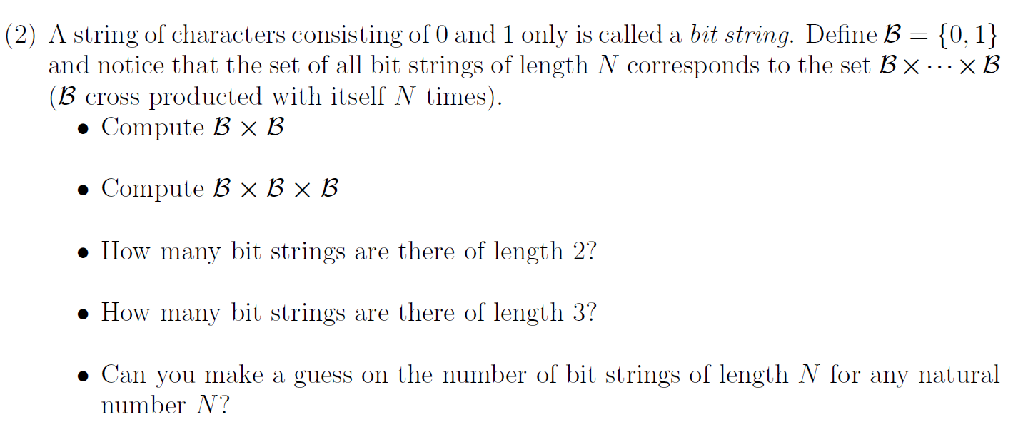 Solved (2) A string of characters consisting of 0 and 1 only | Chegg.com