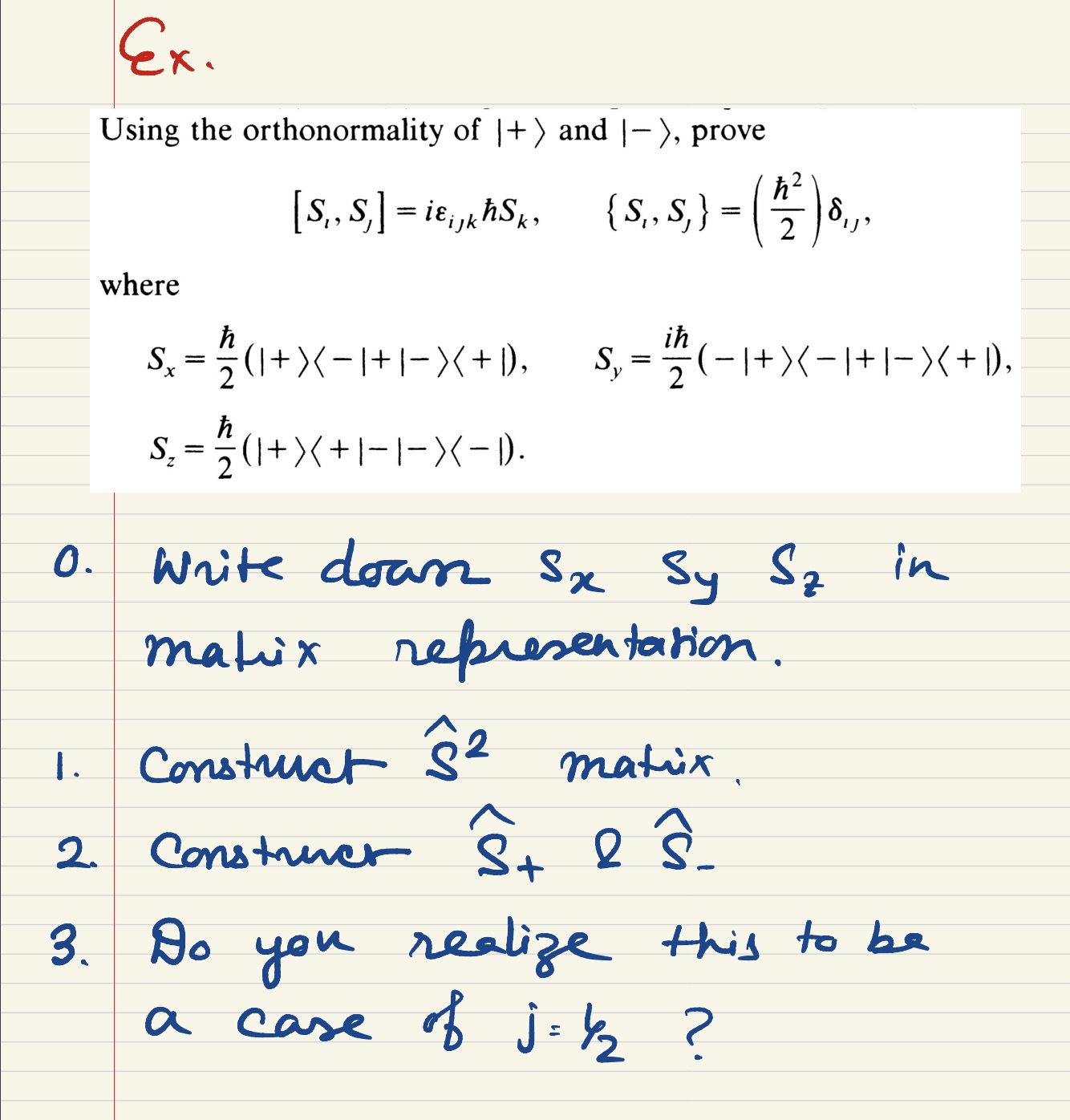 Solved Using the orthonormality of ∣+ and ∣− , prove | Chegg.com
