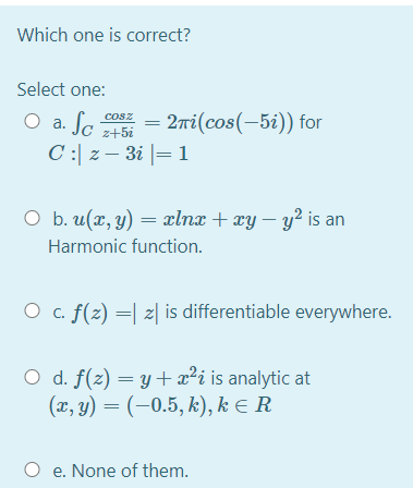 Solved Which one is the harmonic conjugate of the given u(x, | Chegg.com