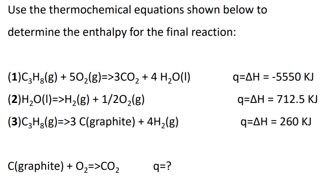 Solved Use the thermochemical equations shown below to | Chegg.com