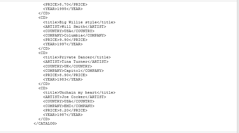 Solved 1. Write a CSS file that displays the following XML | Chegg.com