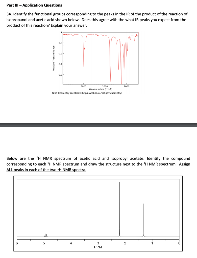 Solved Part III - Application Questions 3A. Identify the | Chegg.com