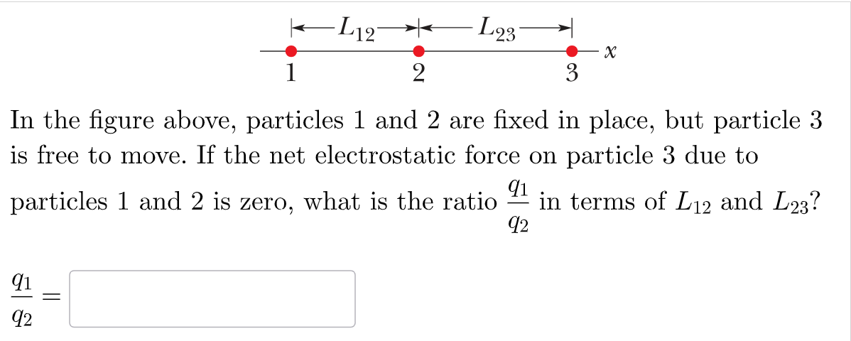 Solved In the figure above, particles 1 ﻿and 2 ﻿are fixed in | Chegg.com