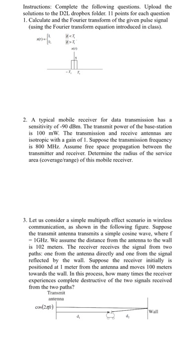 Solved Instructions: Complete the following questions. | Chegg.com