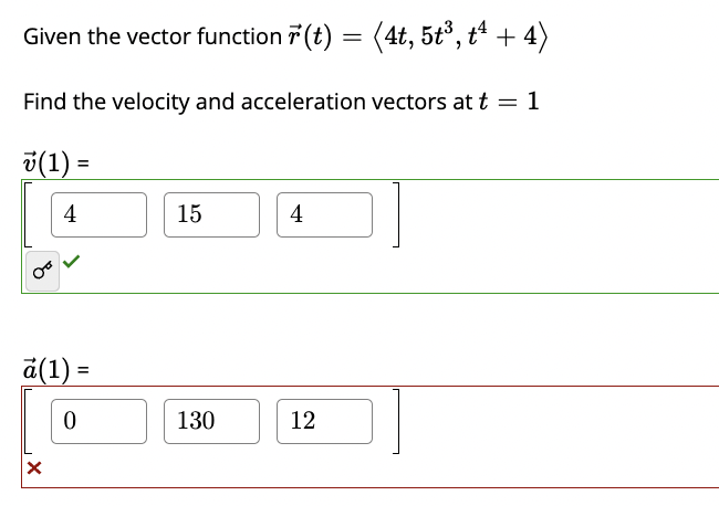 Solved Given the vector function r(t)= 4t,5t3,t4+4 Find the | Chegg.com