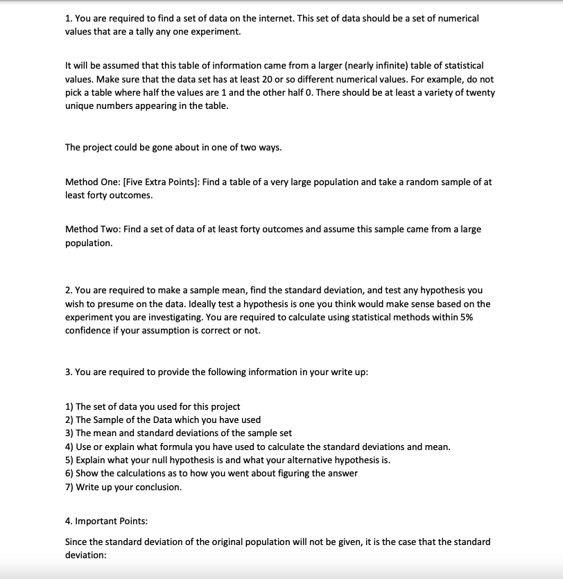 Solved 1. You are required to find a set of data on the | Chegg.com