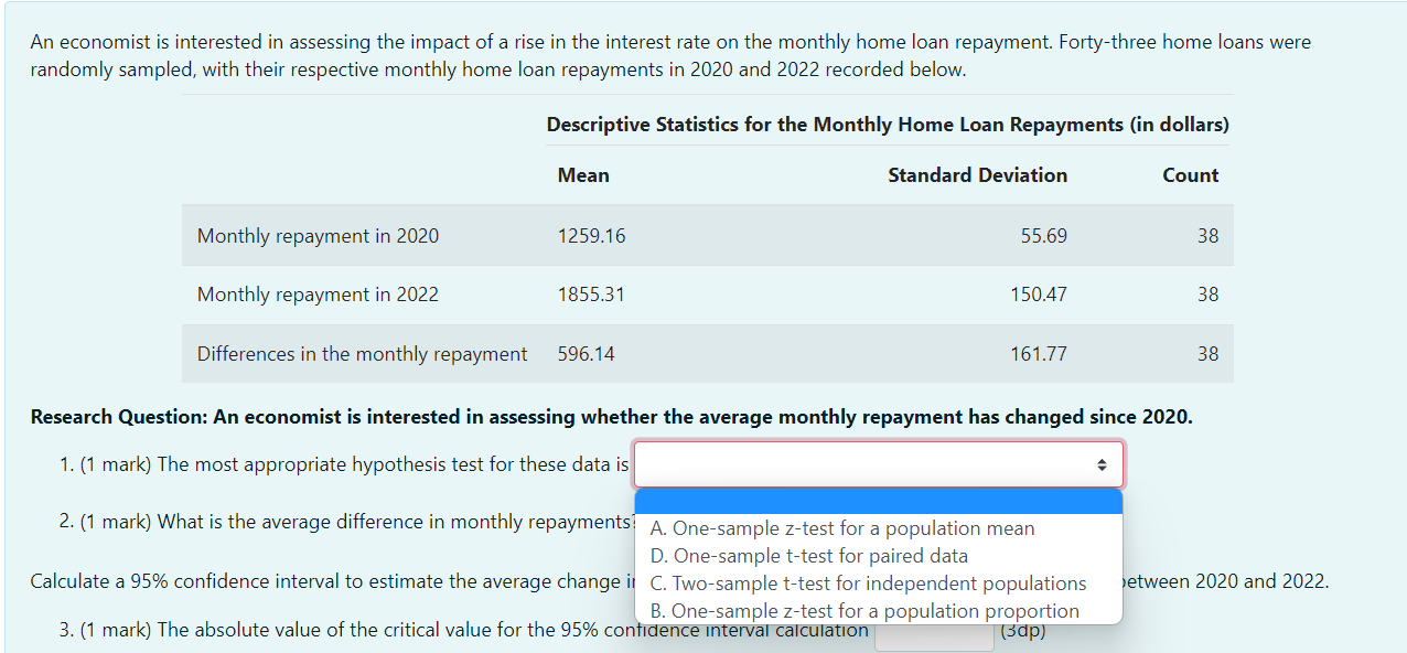 Solved randomly sampled, with their respective monthly home | Chegg.com