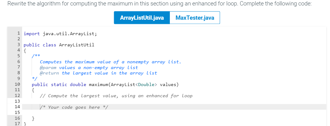 Solved \begin{tabular}{l|l} 1 & import java. util. | Chegg.com