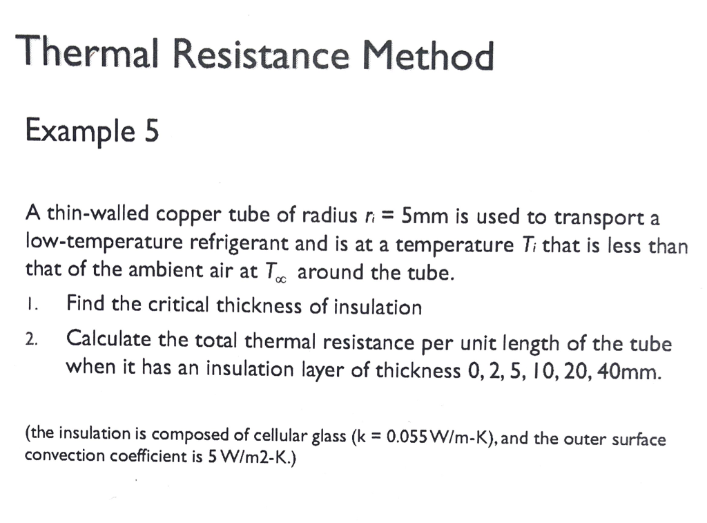 Solved Thermal Resistance Method Example 5 A thin-walled | Chegg.com