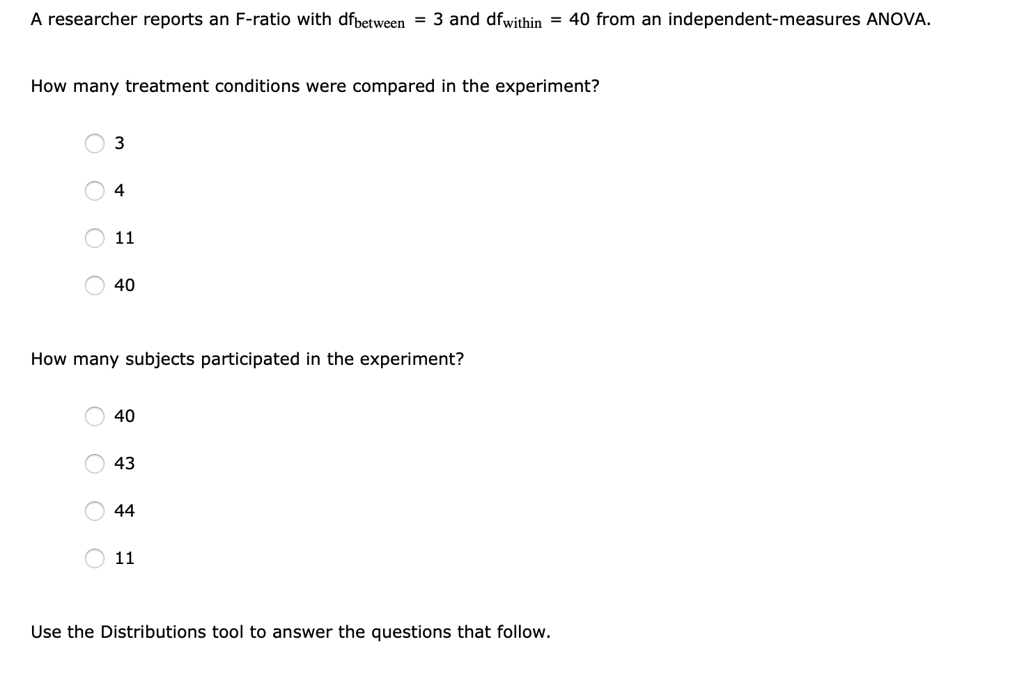 Solved A Researcher Reports An F Ratio With Dfbetween 3 