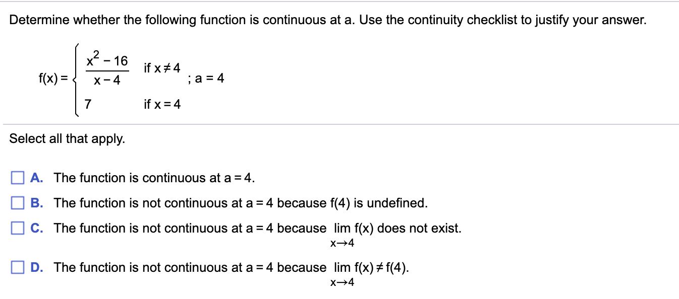 Solved Determine whether the following function is | Chegg.com