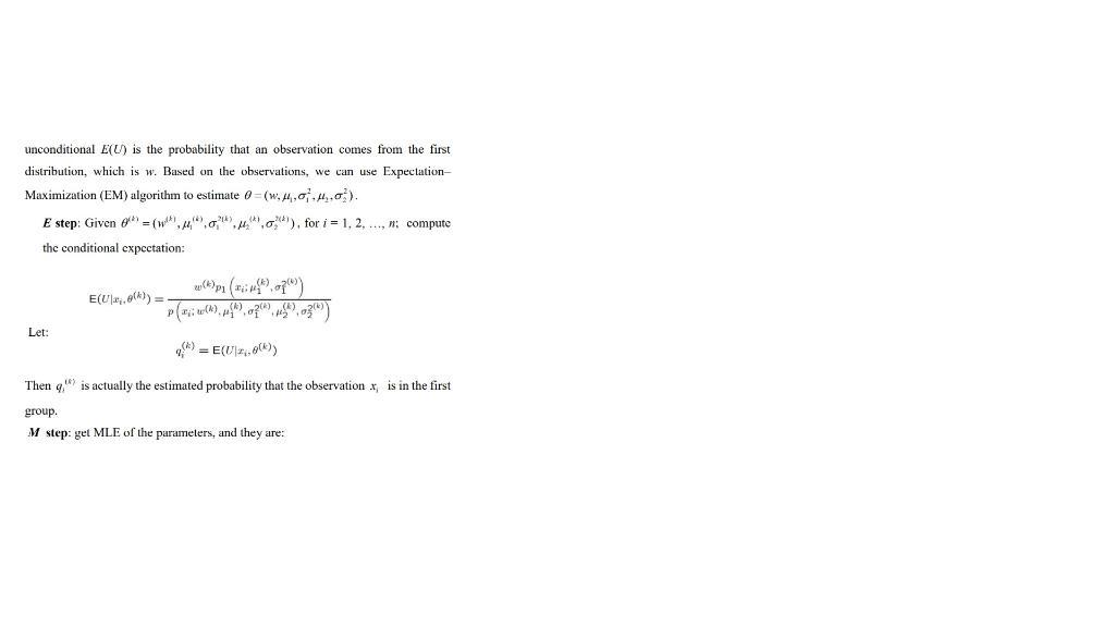 3 3 A Two Classes Normal Mixture Model Can Be Defined