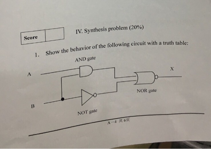 Solved Show the behavior of the following circuit with a | Chegg.com
