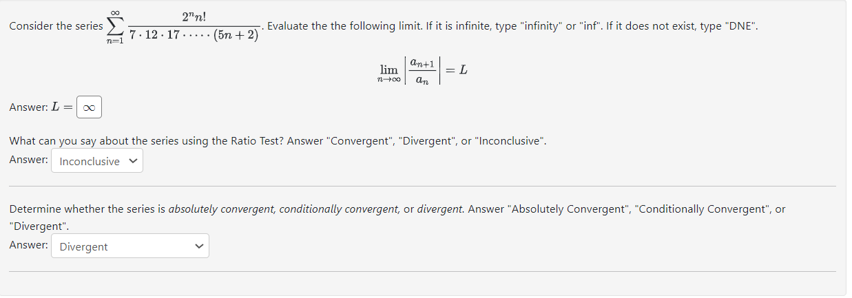 Solved Consider the series \\( \\sum_{n=1}^{\\infty} | Chegg.com