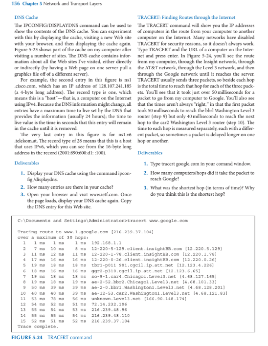 HANDS-ON ACTIVITY 5A Using TCP/IP In this chapter, | Chegg.com