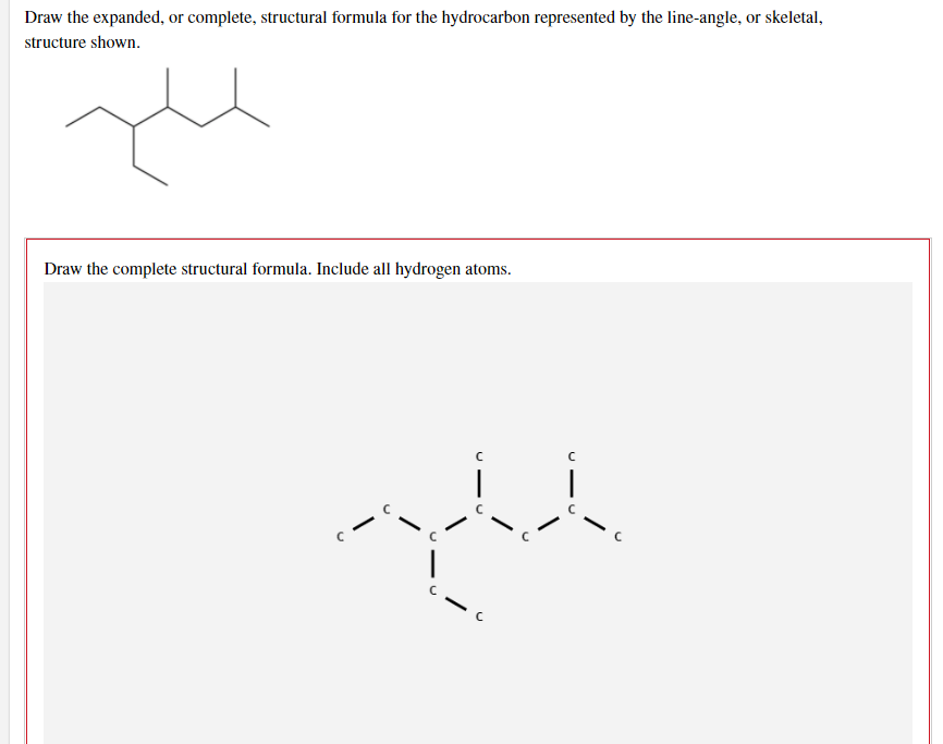 Solved Draw the expanded, or complete, structural formula | Chegg.com