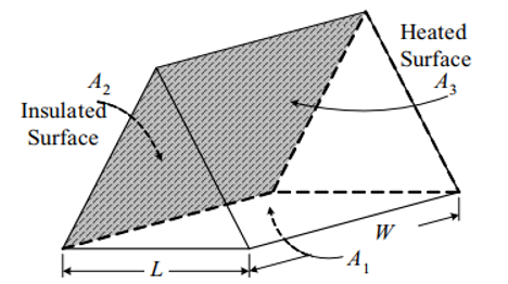 Solved A triangular duct is shown in the figure. The base of | Chegg.com