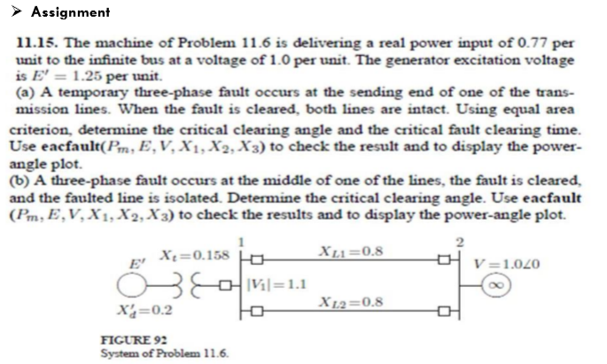 Solved > Assignment 11.15. The machine of Problem 11.6 is | Chegg.com