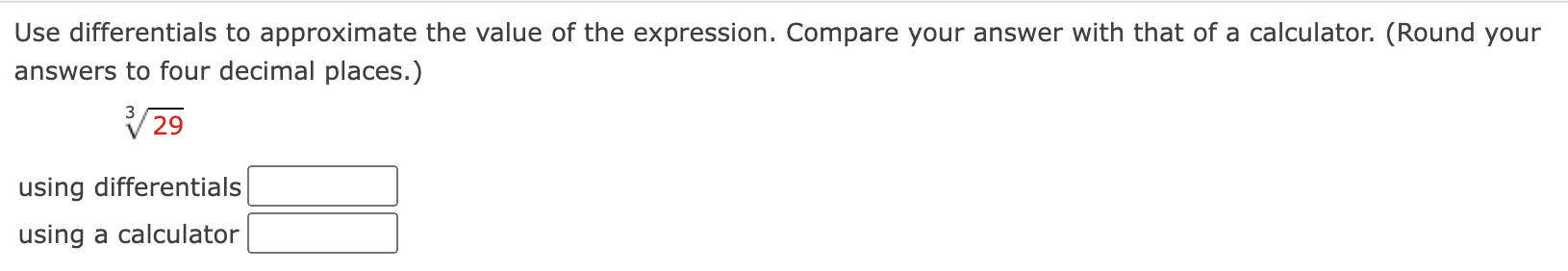 Solved Use differentials to approximate the value of the | Chegg.com