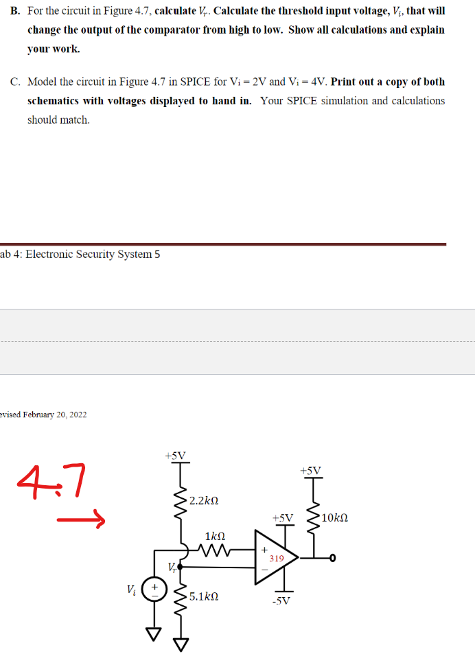 Solved A. Analyze the circuit in Figure 4.6. (a) Find V. as | Chegg.com