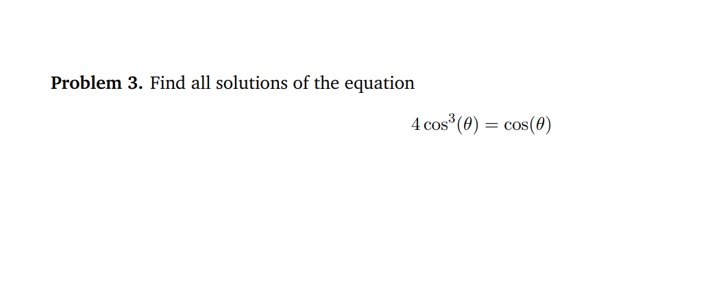 Solved Problem 3. Find all solutions of the equation | Chegg.com