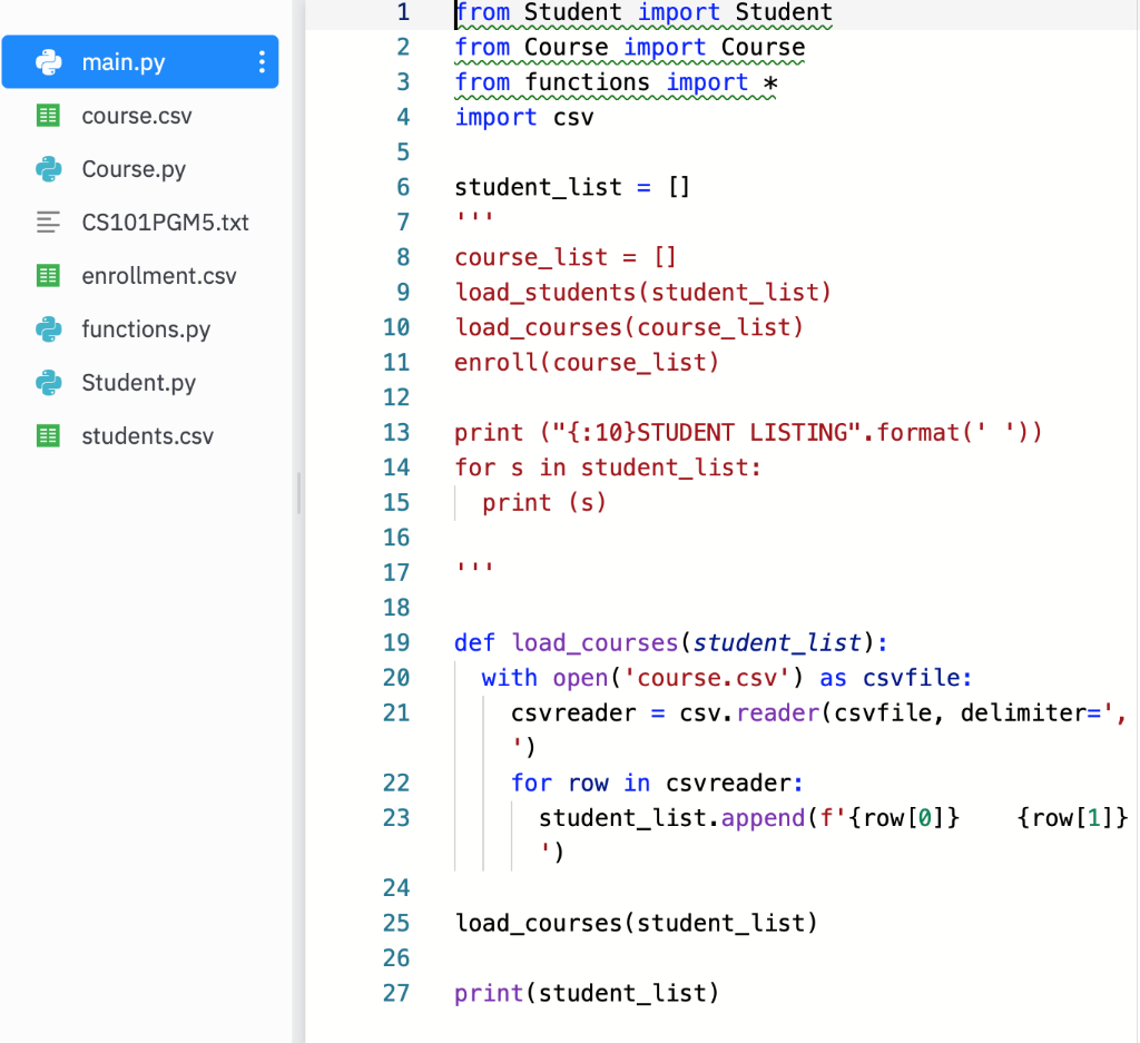 Student & Class Roster NOTE: This is an adaptation of | Chegg.com