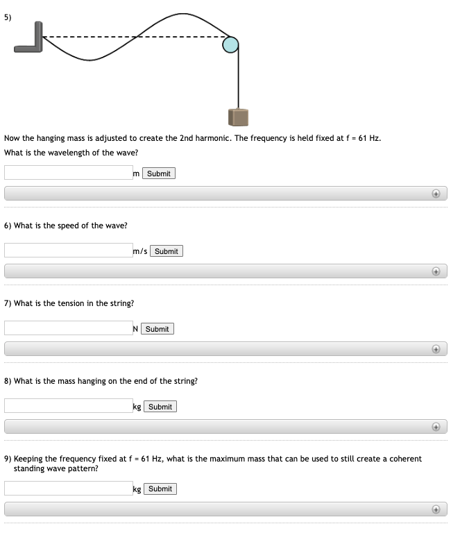 Solved A standing wave pattern is created on a string with | Chegg.com