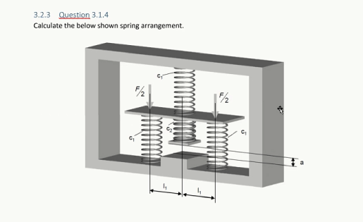 Solved 3.2.3 Question 3.1.4 Calculate the below shown spring | Chegg.com