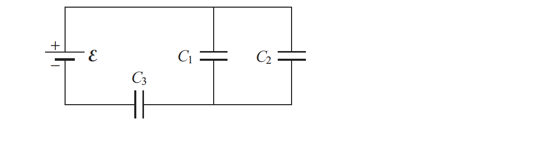 Solved Consider the circuit below, with C1 = 3, 00 μF, C2 = | Chegg.com