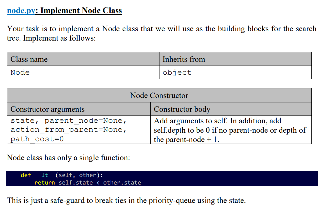 Solved problem.py: Implement Problem Class Your task is to | Chegg.com