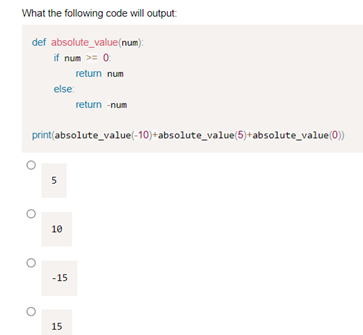 Solved What the following code will output: def | Chegg.com